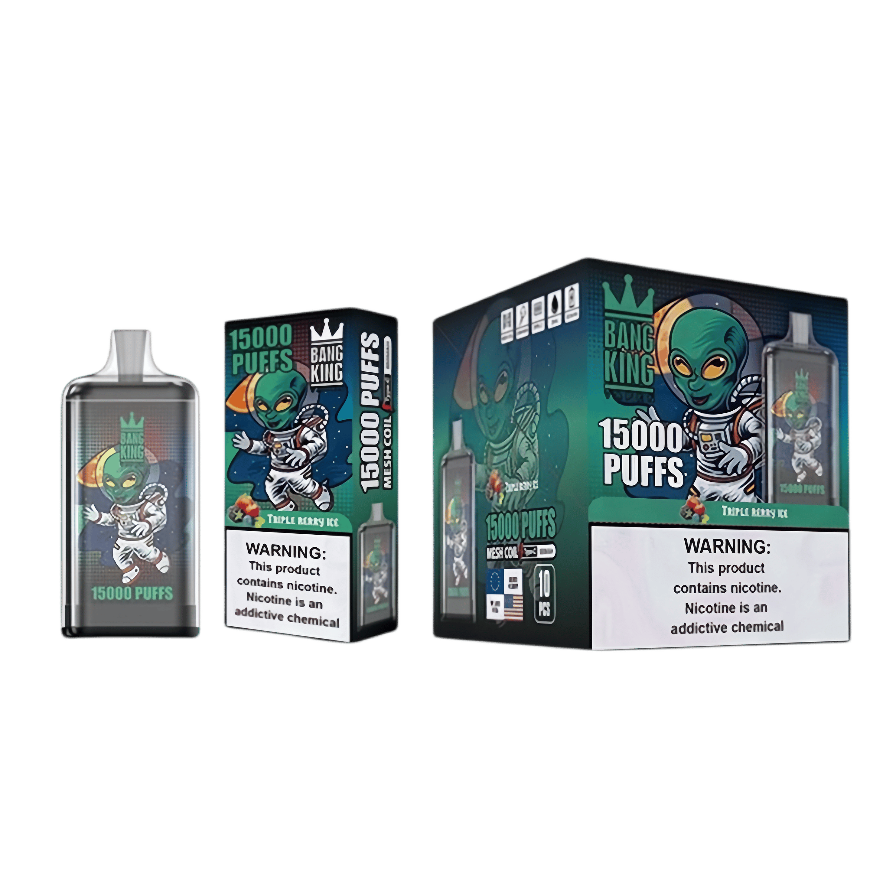 Bang King 15000 15k Puffs Disposable Vape 0% 2% 3% 5% Nicotine 20 ...