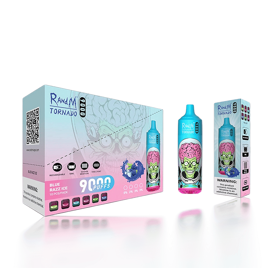 RandM Tornado 9000 9k Puffs Disposable Vape 2% 5% Nicotine 43 Tastes ...