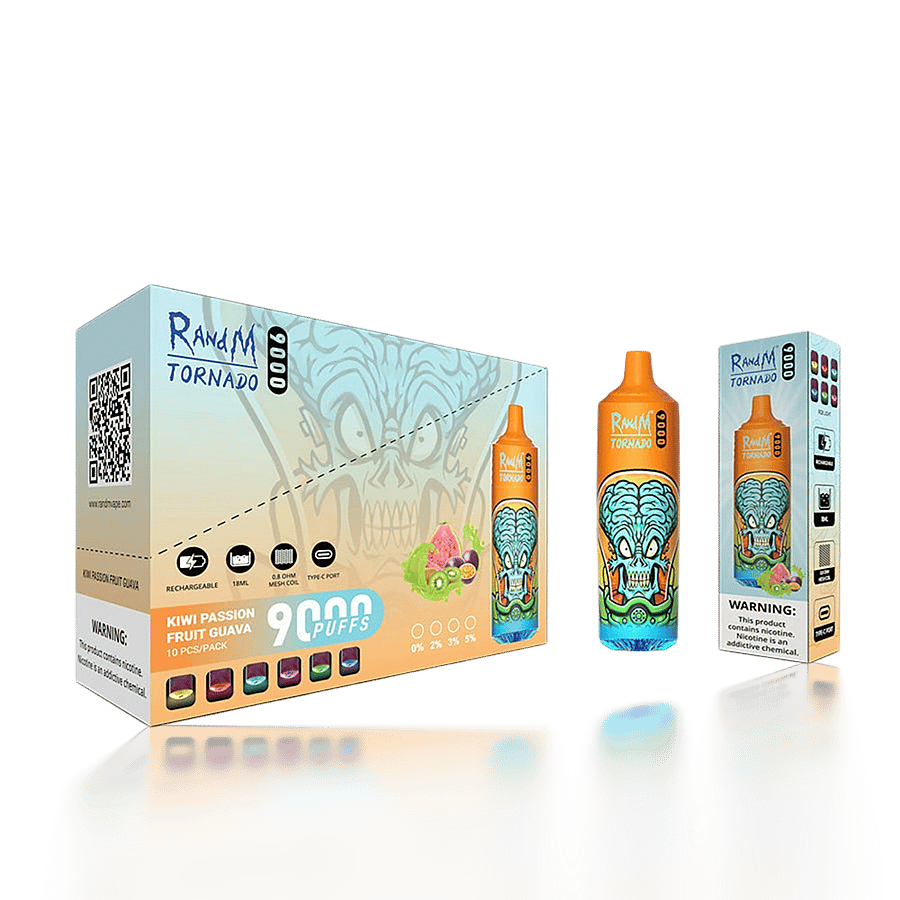 RandM Tornado 9000 9k Puffs Disposable Vape 2% 5% Nicotine 43 Tastes ...