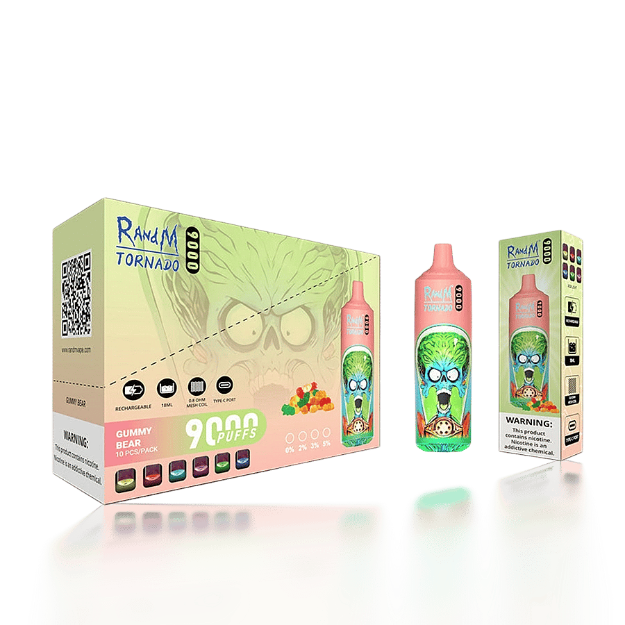RandM Tornado 9000 9k Puffs Disposable Vape 2% 5% Nicotine 43 Tastes ...