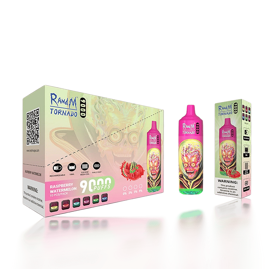RandM Tornado 9000 9k Puffs Disposable Vape 2% 5% Nicotine 43 Tastes ...