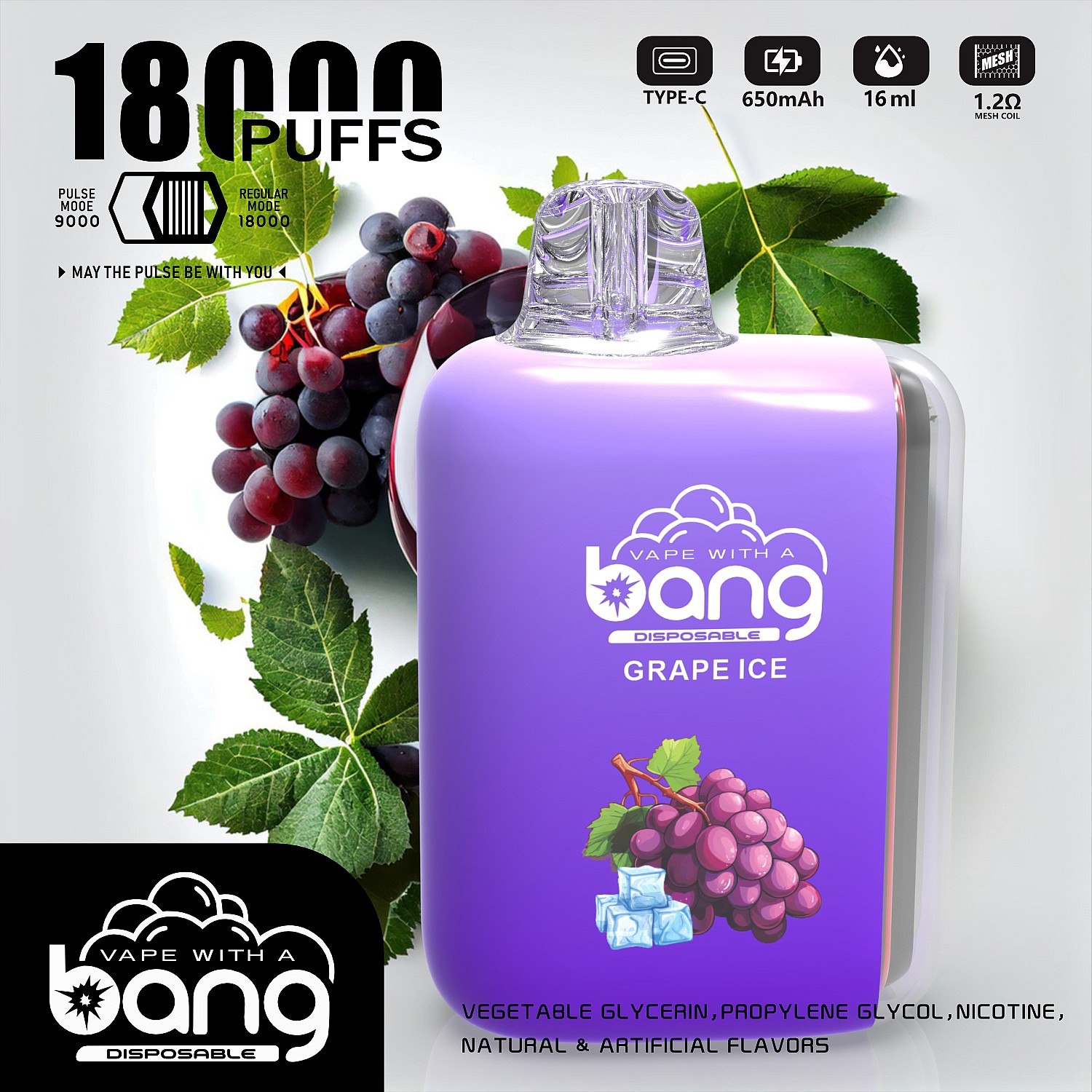 Bang Rocket 18000 18k Puffs Disposable Vape 0% 2% 3% 5% Nicotine 12 ...