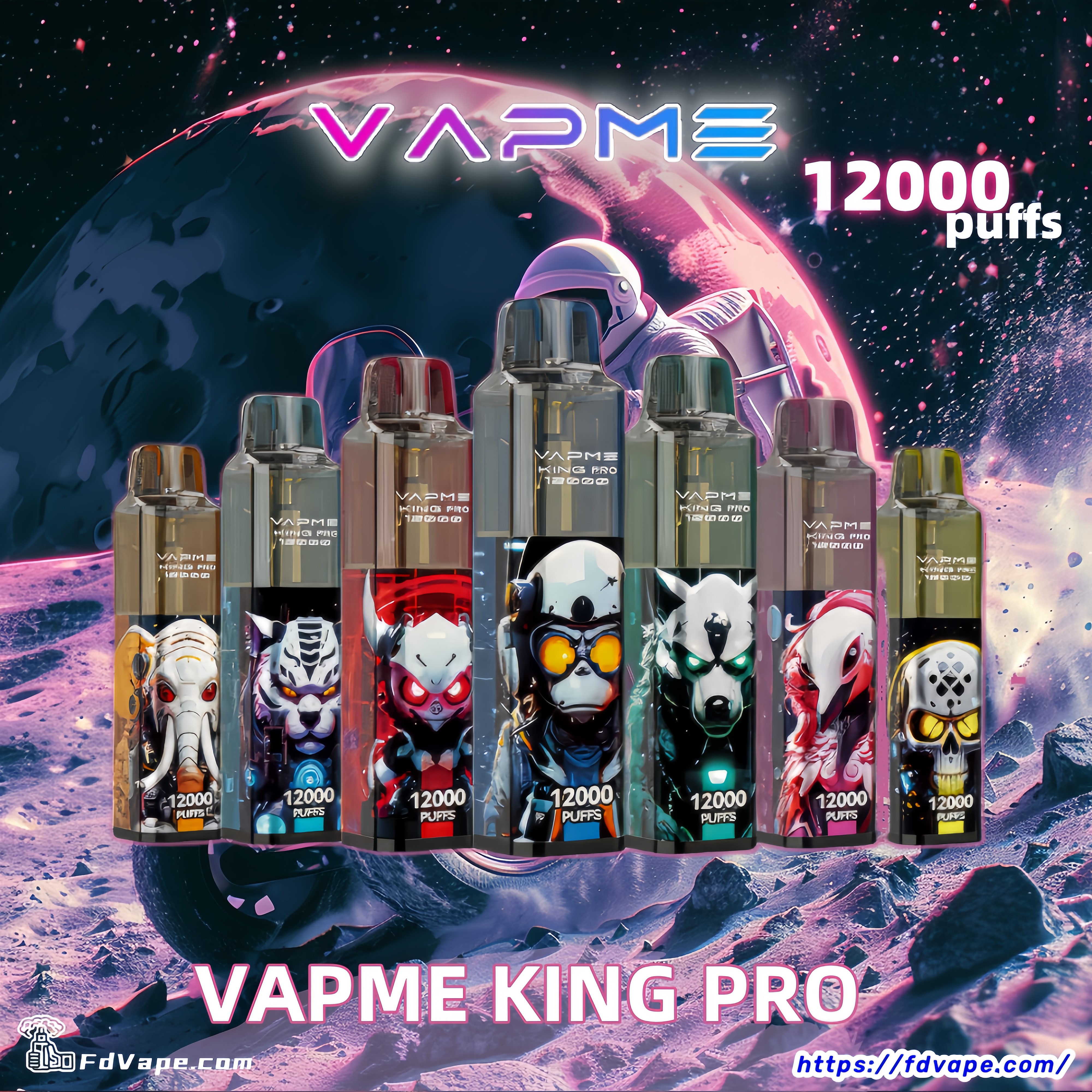 Vape desechable VAPME King Pro 12000 12k Puffs 0% 2% 3% 5% Nicotina 10 ...