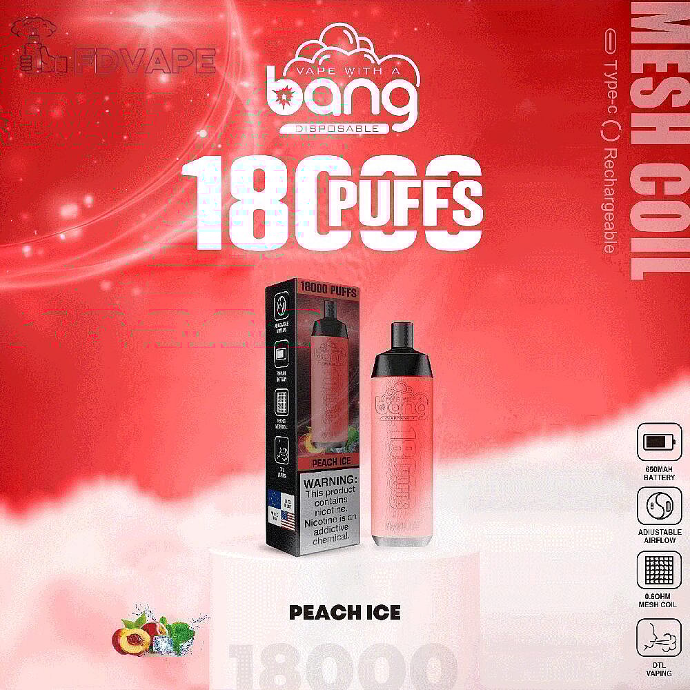 Bang Crown Bar 18000 18k Puffs Disposable Vape Best Many Nicotine ...