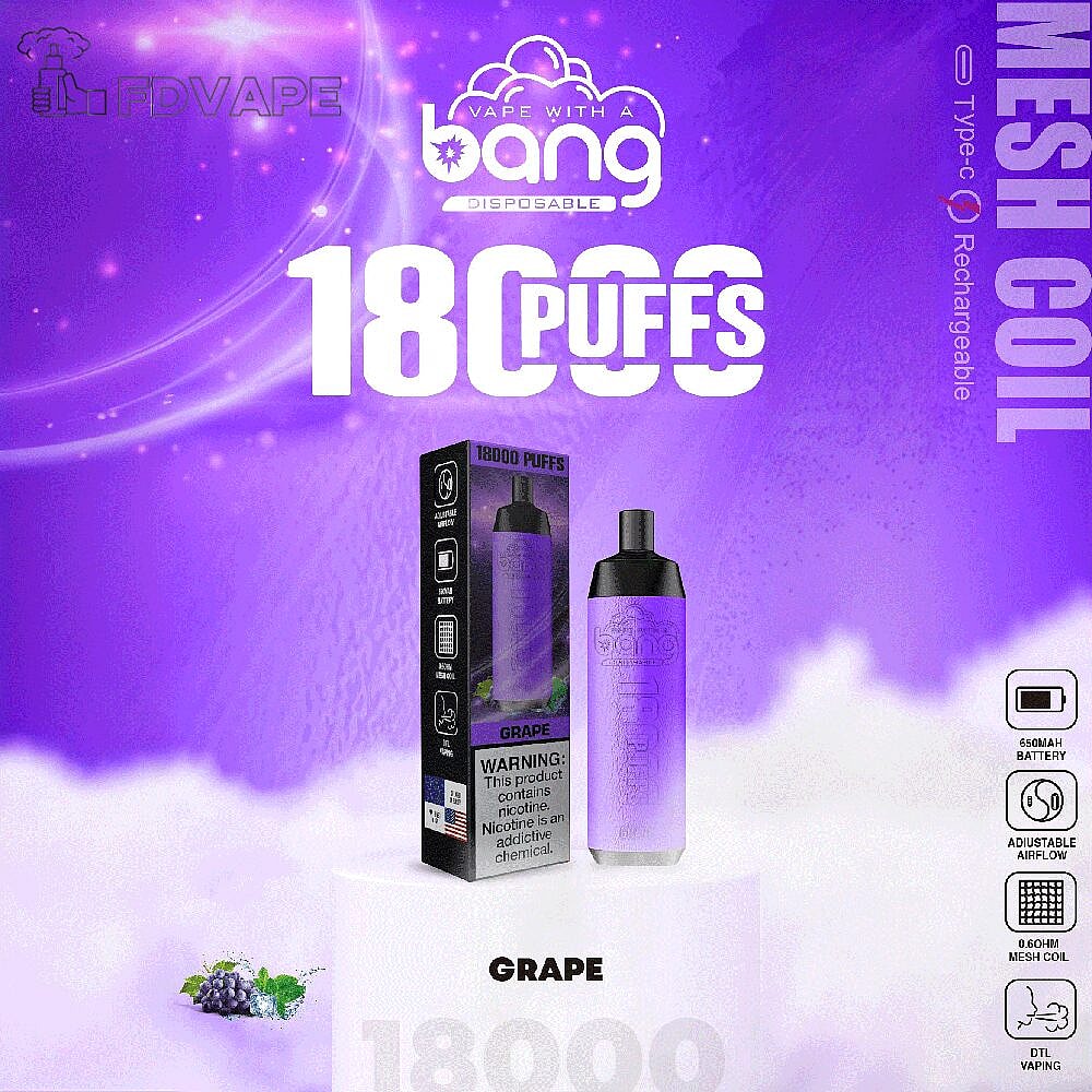 Bang Crown Bar 18000 18k Puffs Disposable Vape Best Many Nicotine ...
