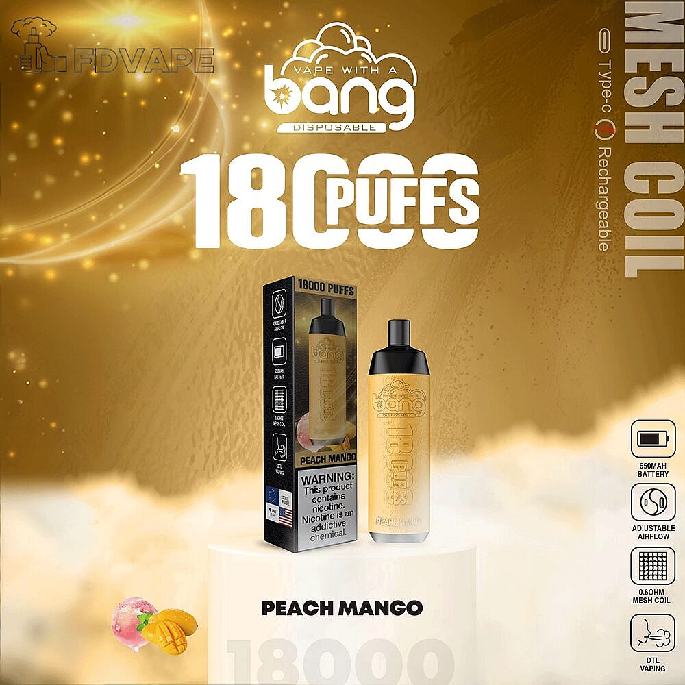 Bang Crown Bar 18000 18k Puffs Disposable Vape Best Many Nicotine ...