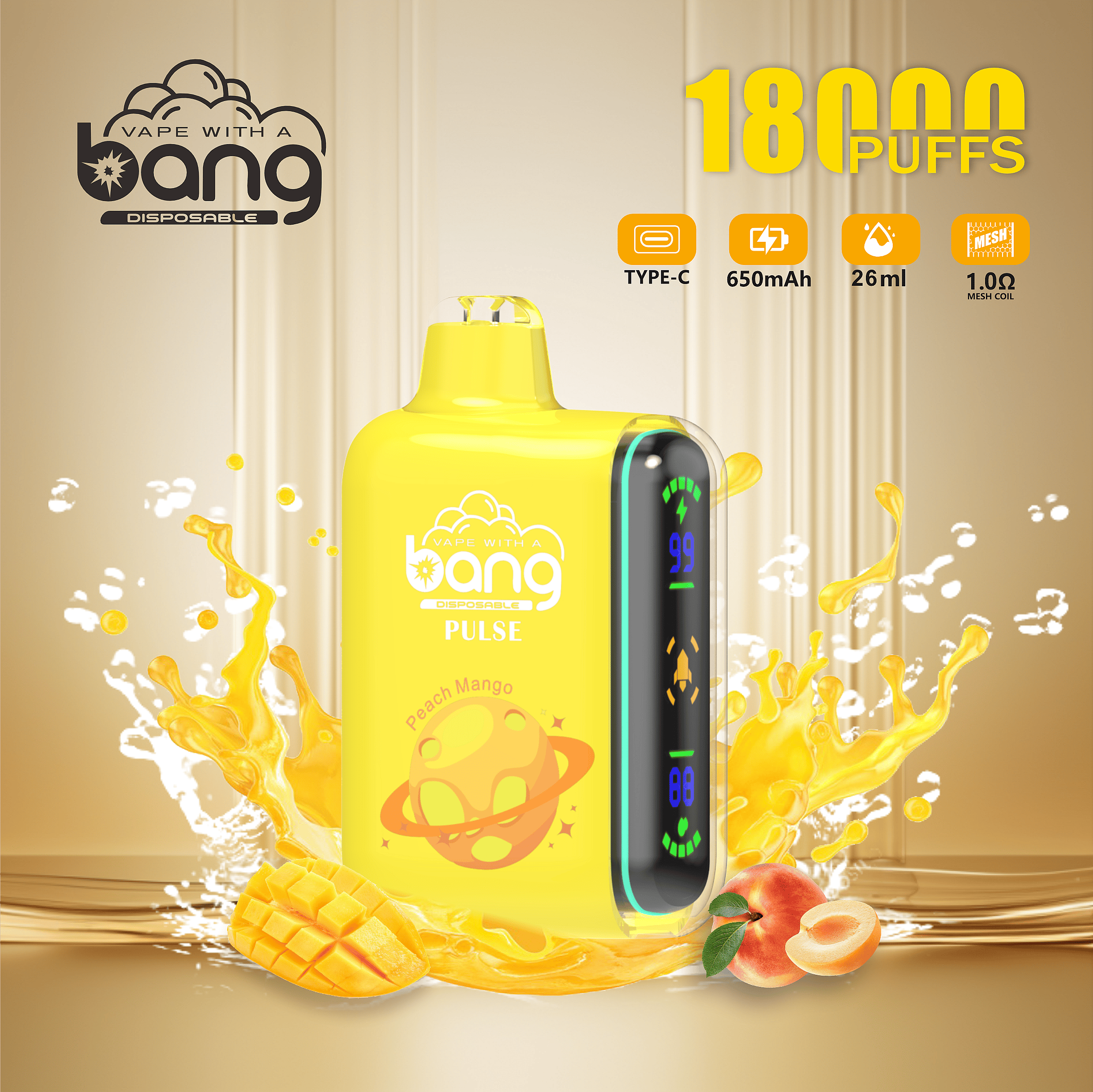 Bang Pulse 18000 Puffs Disposable Vape 0% 2% 3% 5% Nicotine 12Tastes ...