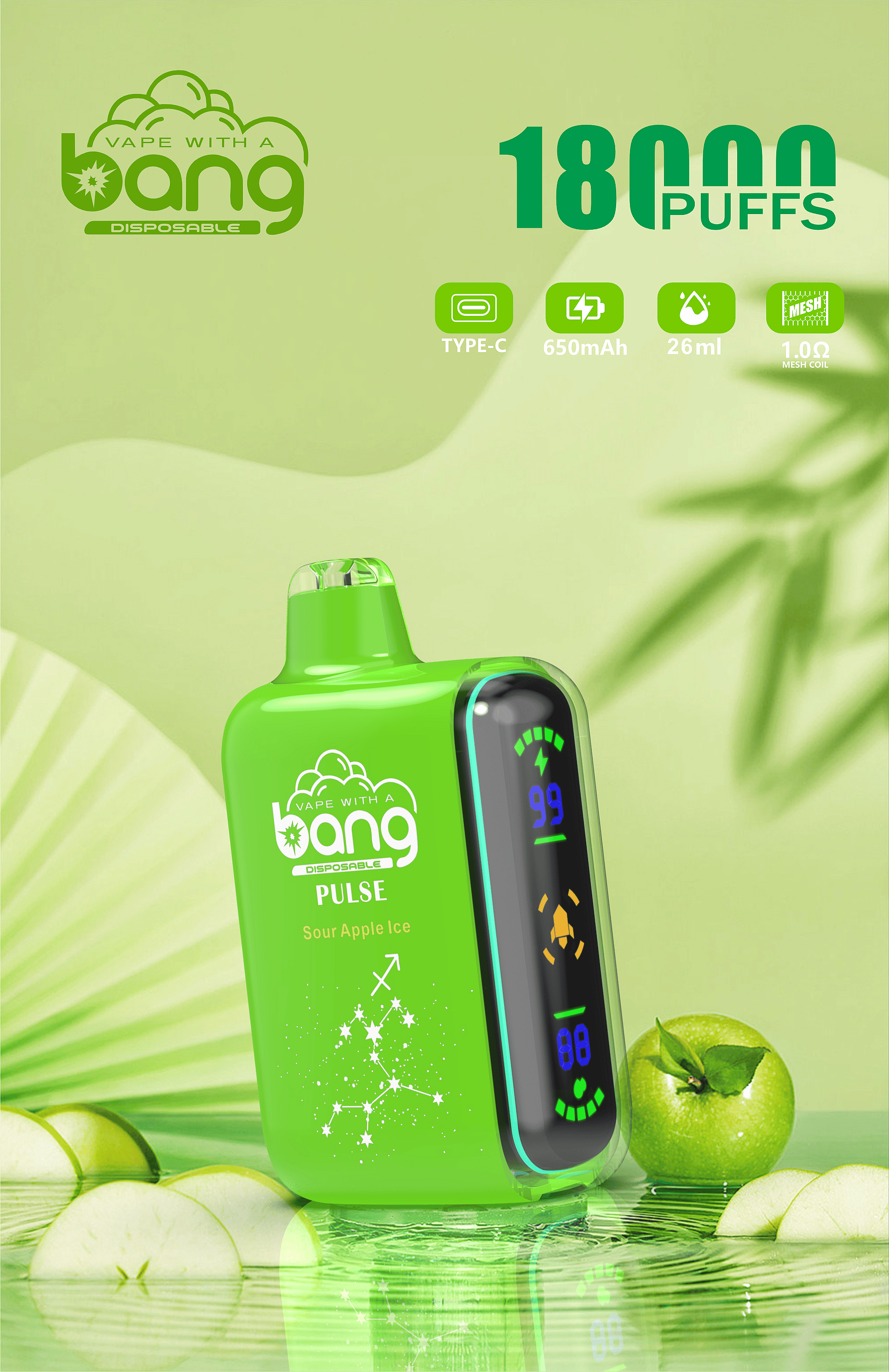 Bang Pulse 18000 Puffs Disposable Vape 0% 2% 3% 5% Nicotine 12Tastes ...