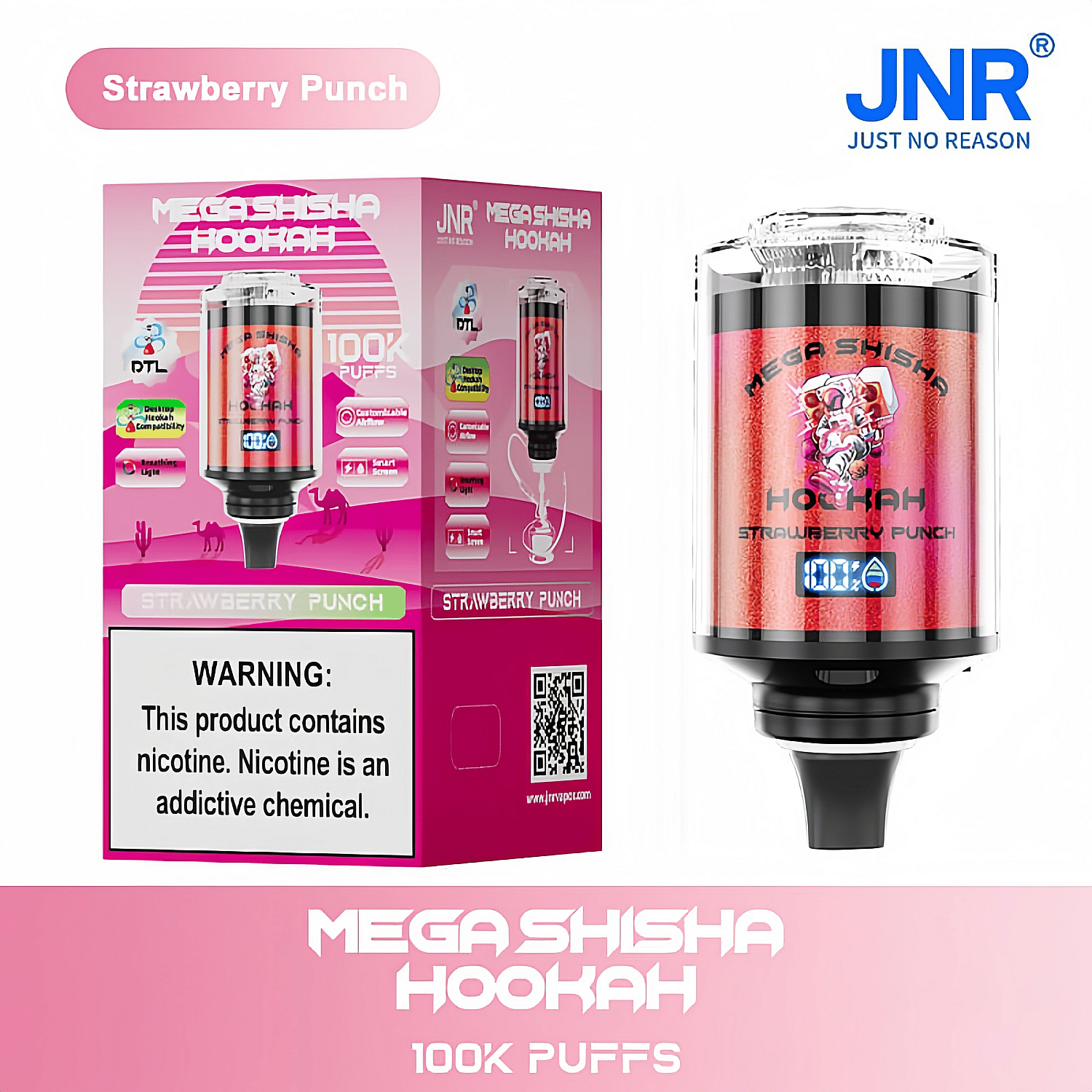 JNR Mega Shisha Hookah 100000 100K Puffs Einweg-Vape 2% Nikotin ...