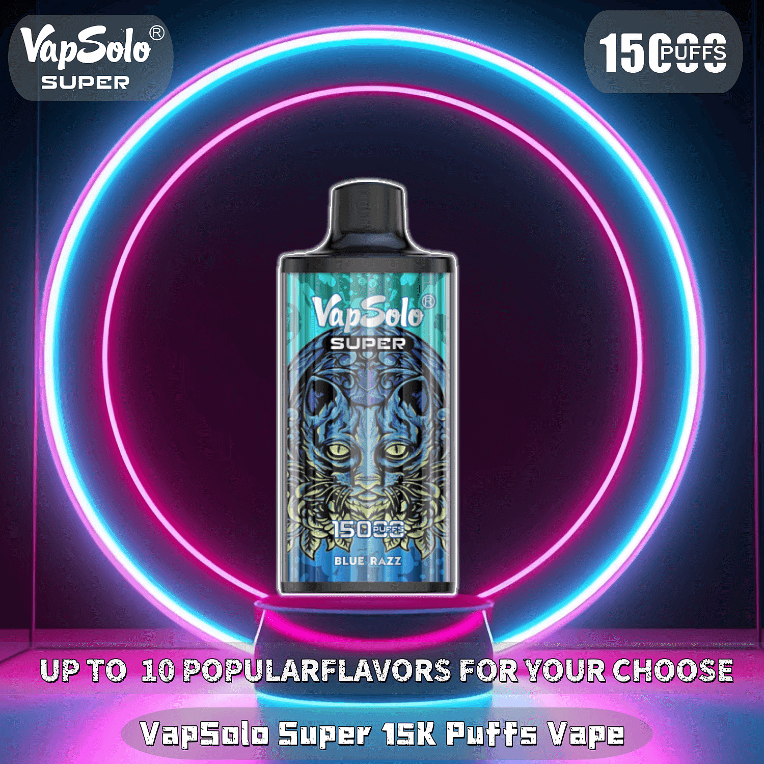 VapSolo Super 15000 15K Puffs Disposable Vape 2% 5% Nicotine 15Smaken ...