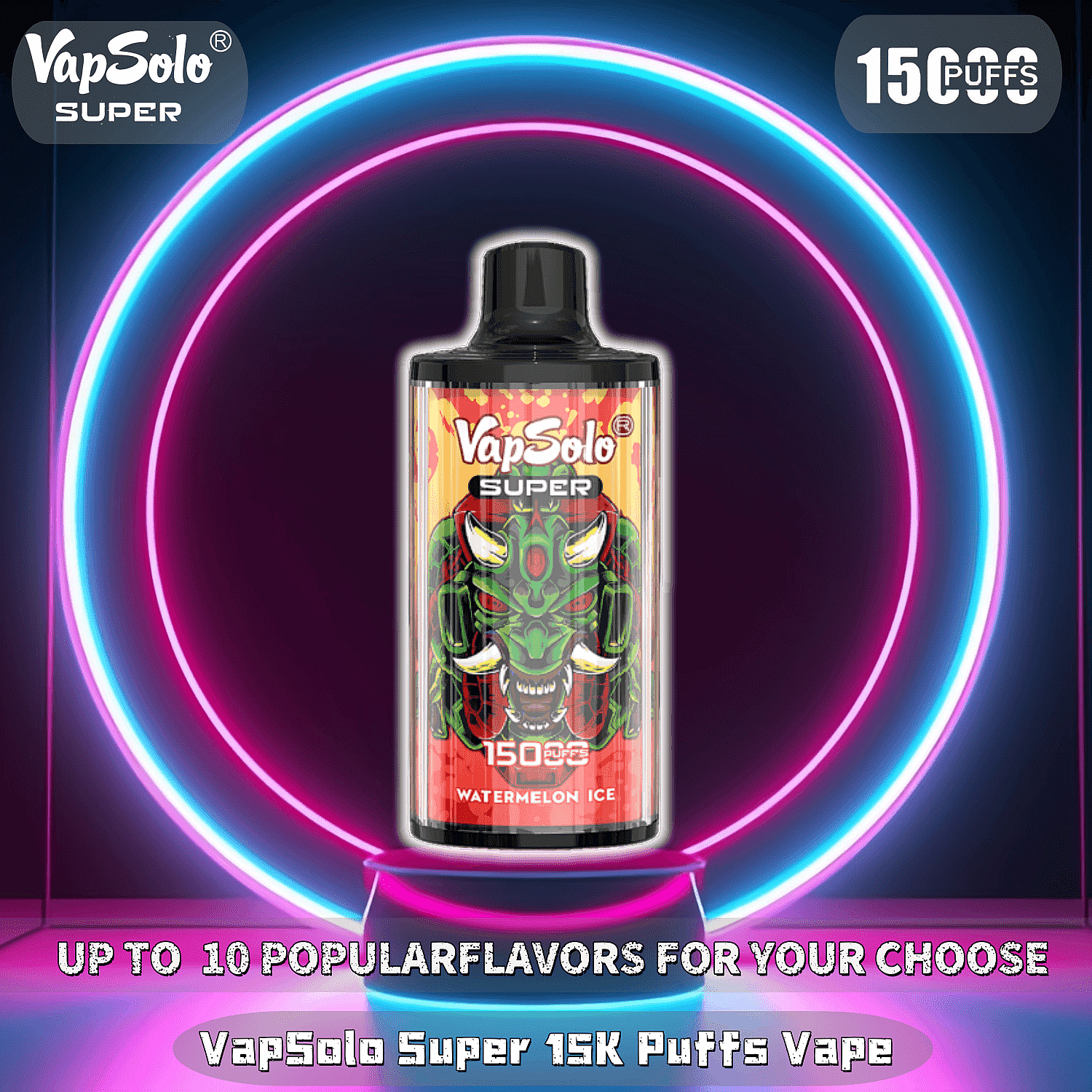 VapSolo Super 15000 15K Puffs Disposable Vape 2% 5% Nicotine 15Tastes ...