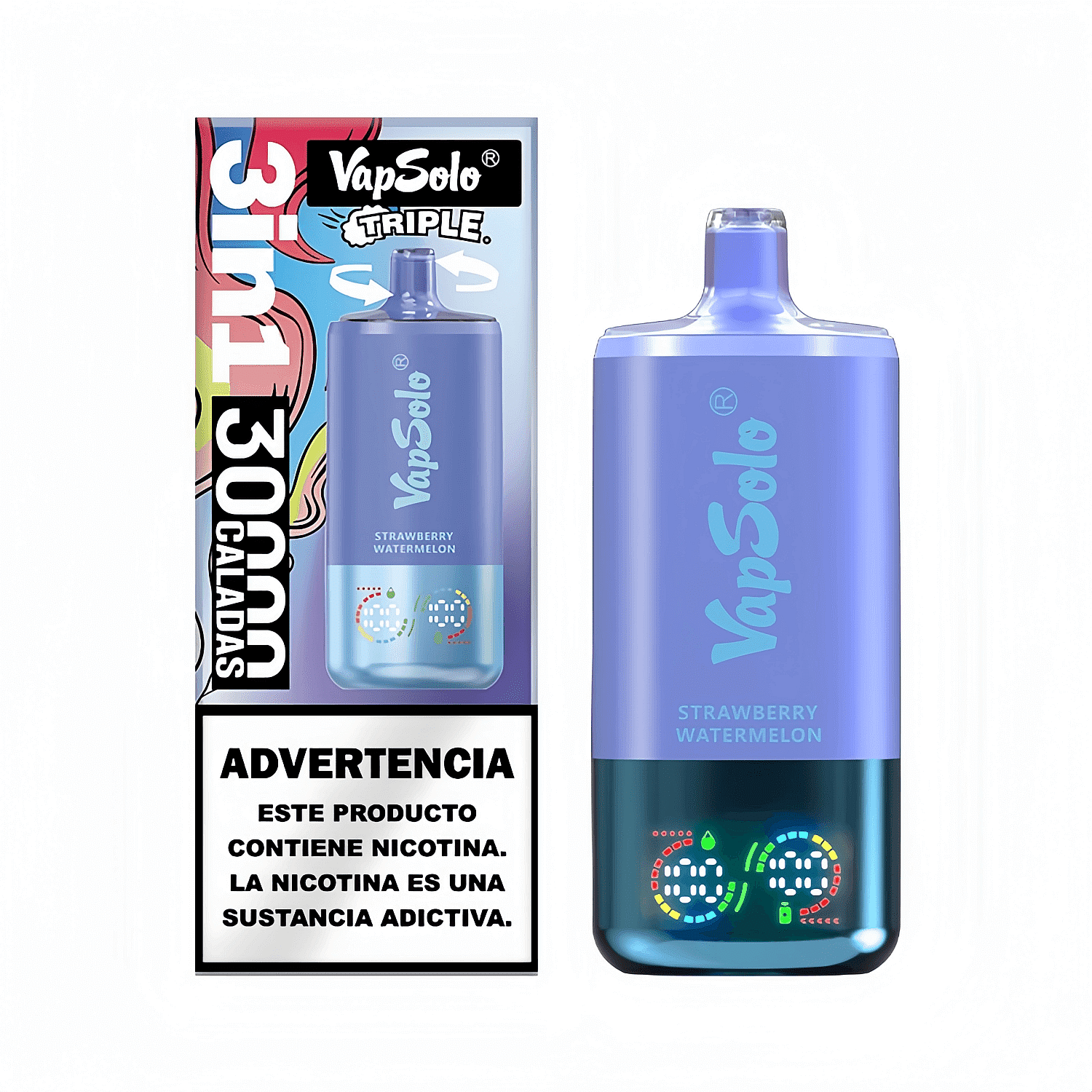 VapSolo Triple 30000 30.000 inhalaciones desechables 2% 5% Nicotina 10 ...