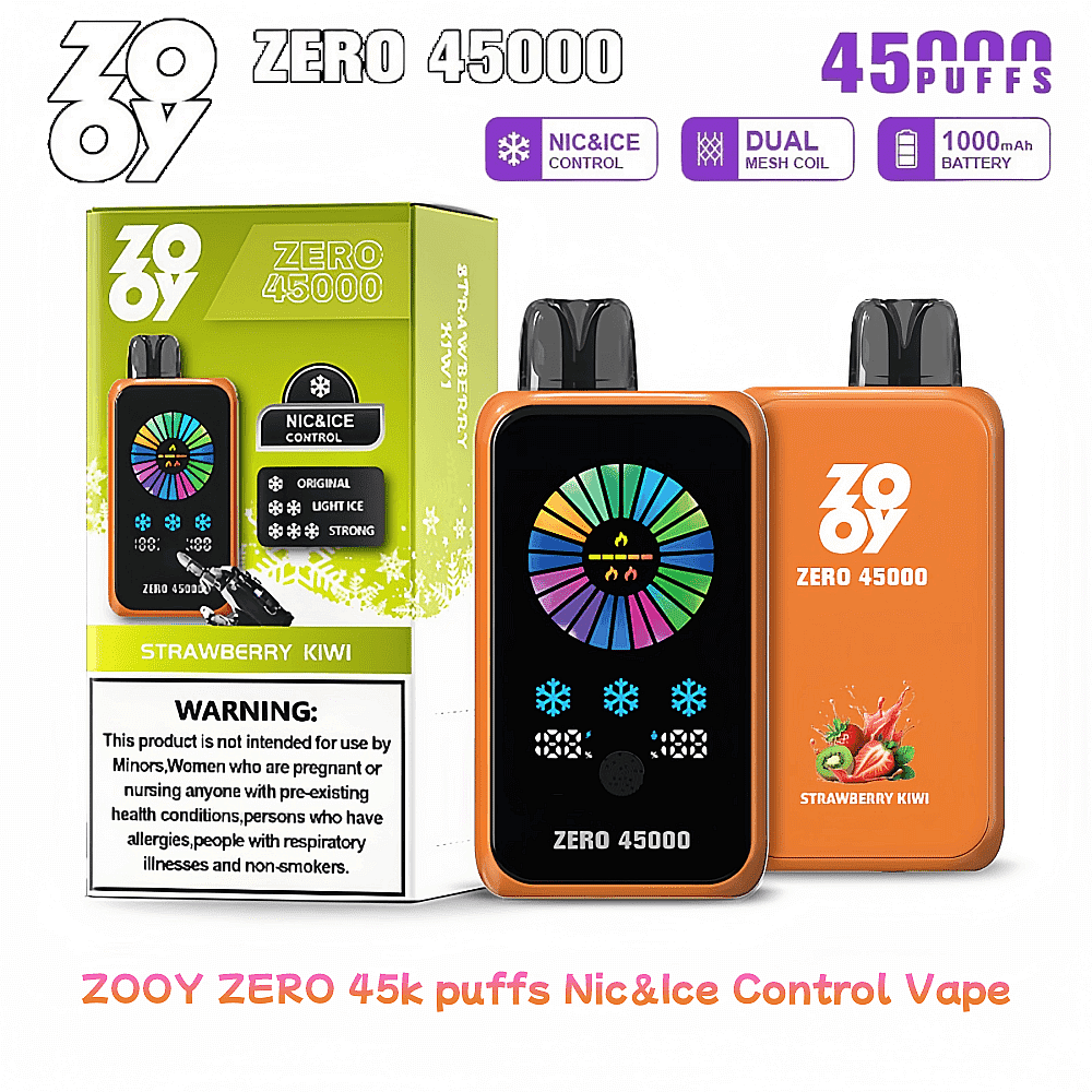 ZOOY ZERO 45000 45K Puffs Nic&Ice Control Disposable Vape Adjustable ...