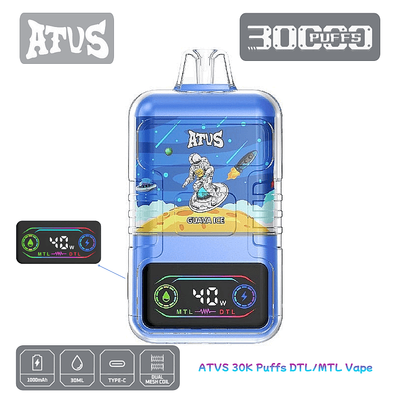 ATVS 30000 30K Puffs Vape monouso DTL/MTL con flusso d'aria regolabile ...