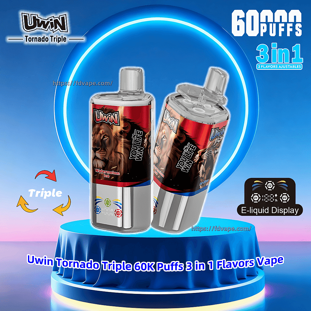 Uwin Tornado Triple 60000 60K Puffs Vape desechable Vape 3 en 1 Sabores ...