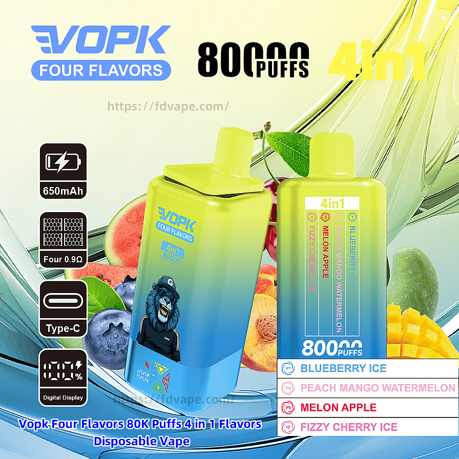 Vopk vier Geschmacksrichtungen 80000 80K Puffs 4 in 1 ...