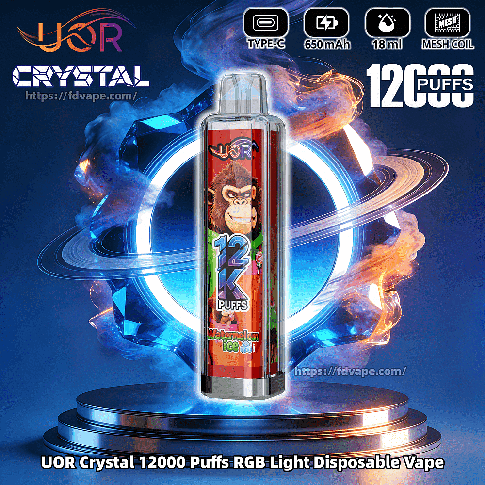 UOR Crystal 12000 12K Puffs Disposable Vape Pen 2% 5% Nicotines ...