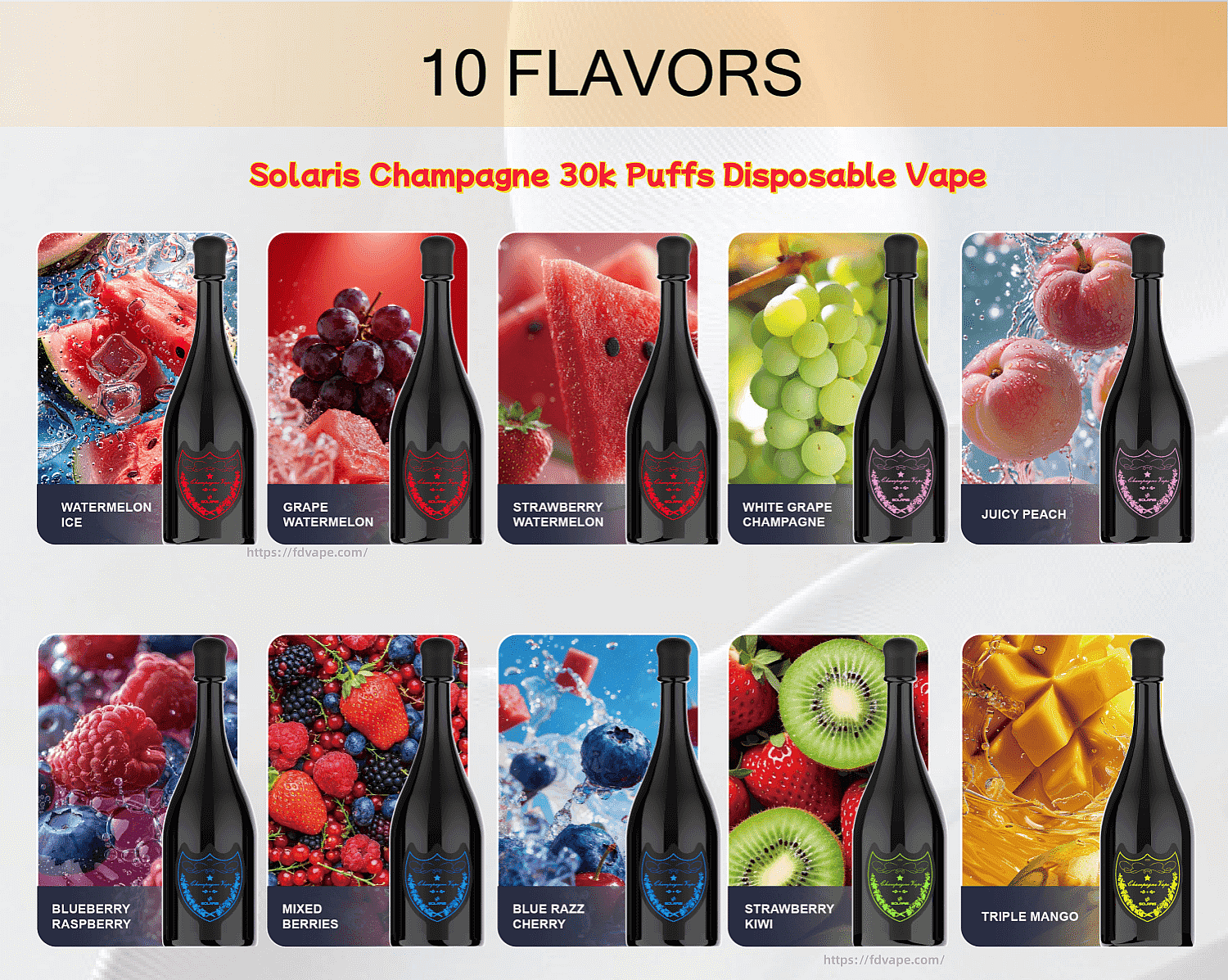 Solaris Champagne 30000 30K Puffs Einweg-Vape 2% Nikotin 10 ...