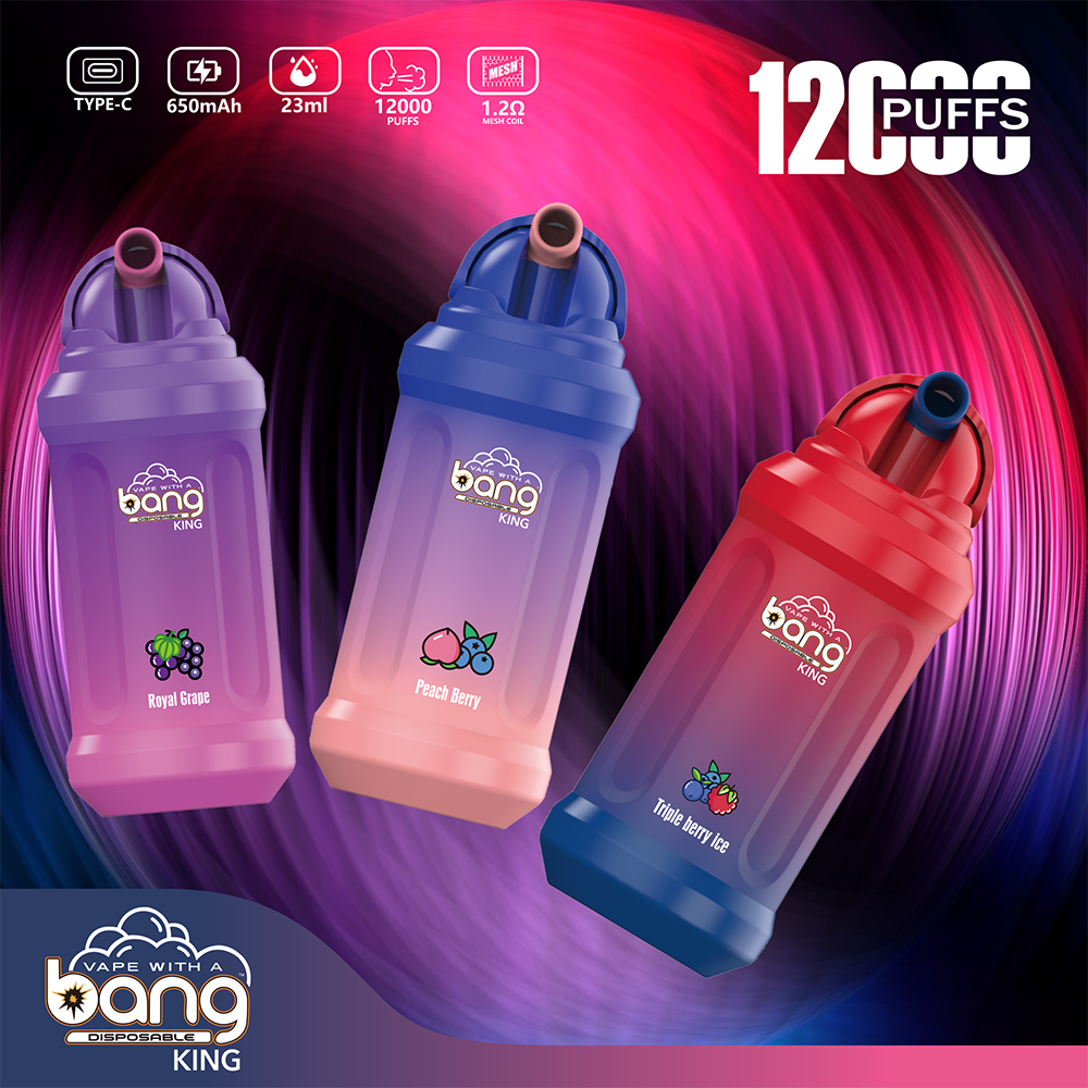 Bang King 12000 12k Sopla Vape Desechable 0 2 3 5 Nicotina 20 Gustos Recargable Directo De