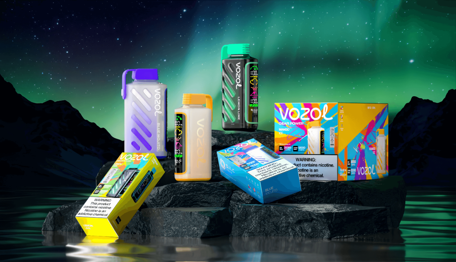 VOZOL Gear Power 20k 20000 Puffs Dual Mode Wegwerp Vape 5% Nicotine ...